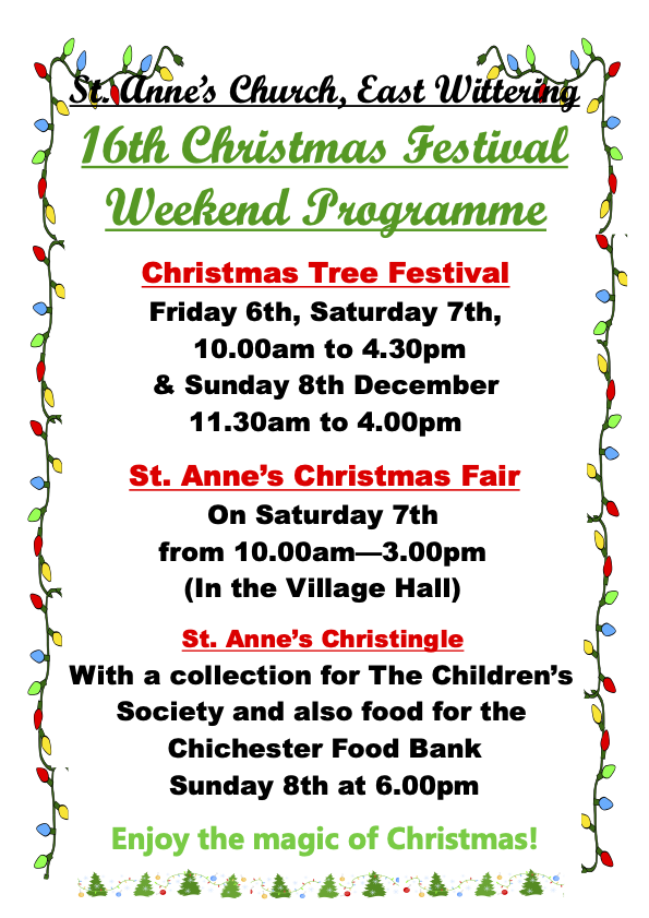 16th Christmas Festival Weekend Programme 2024 – St Anne’s Church East ...